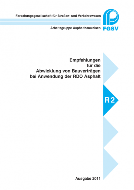Abwicklung von Bauverträgen (RDO Asphalt)